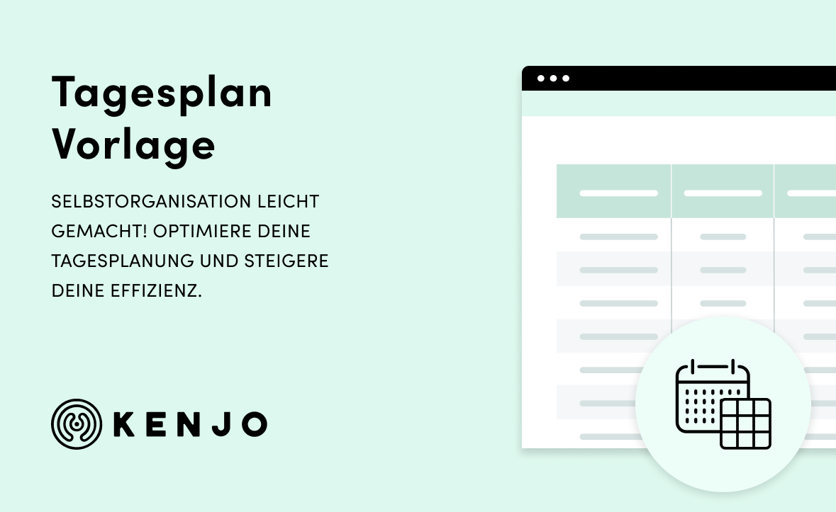 Tagesplan Vorlage | Kenjo